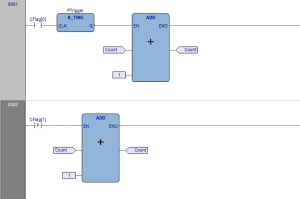 R_TRIG, raising edge trigger – Support Elsist